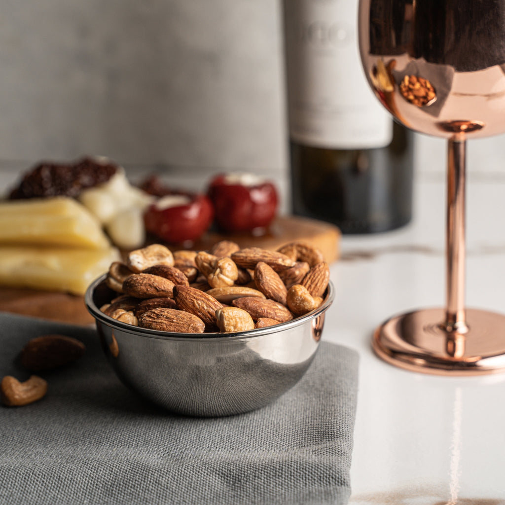 Solid Copper Snack Bowl – Chrome-Plated Finish - Alfiq's Store